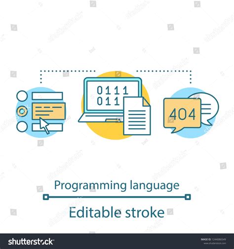 Programming Language Concept Icon Coding App Stock Vector Royalty Free