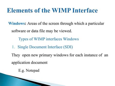 Wimp Interface Pptx