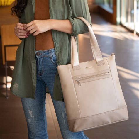 Bolsa De Ombro Feminina Executiva Para Notebook Bicolor Bege Bagaggio