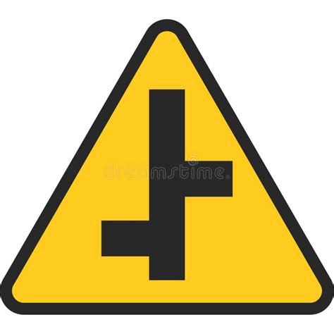 Intersection Sign Icon Traffic Sign Vector Illustration Stock Vector