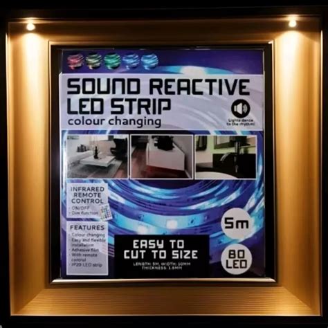 sound reactive led strip 5m £4 99 picclick uk