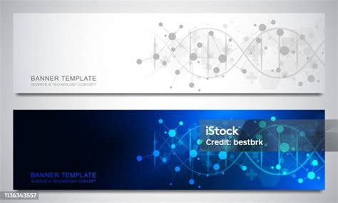 Dna 가닥 및 분자 구조와 사이트에 대 한 배너 및 헤더 유전 공학 또는 실험실 연구 의료 과학 및 기술 디자인에 대 한 추상적인 기하학적 질감입니다 0명에 대한 스톡
