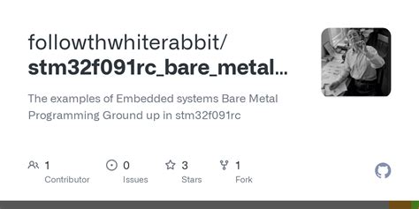 GitHub Followthwhiterabbit Stm F Rc Bare Metal Examples The Examples Of Embedded Systems