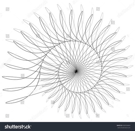 Abstract Spirally Element Isolated On White Vector De Stock Libre De
