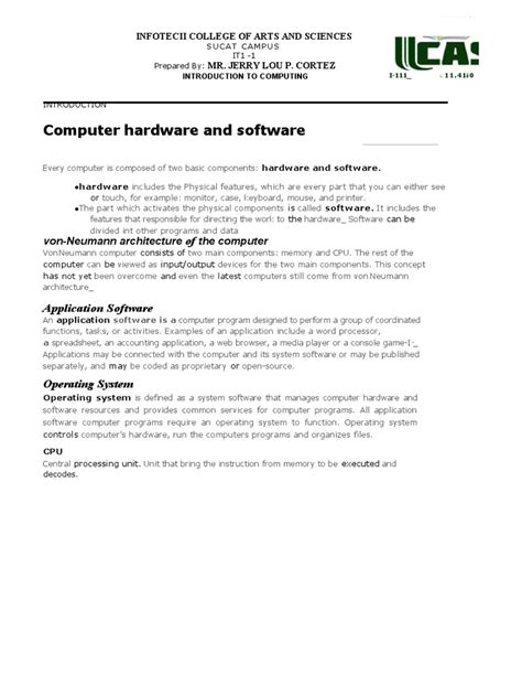 It1 Introduction To Computing 1 3 Prelims Pdf Computers
