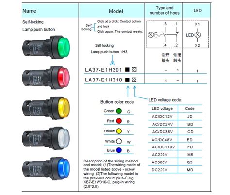 Self Locking Led Push Button Switch Convex Head Button M Yueqing Winston Electric Co Ltd