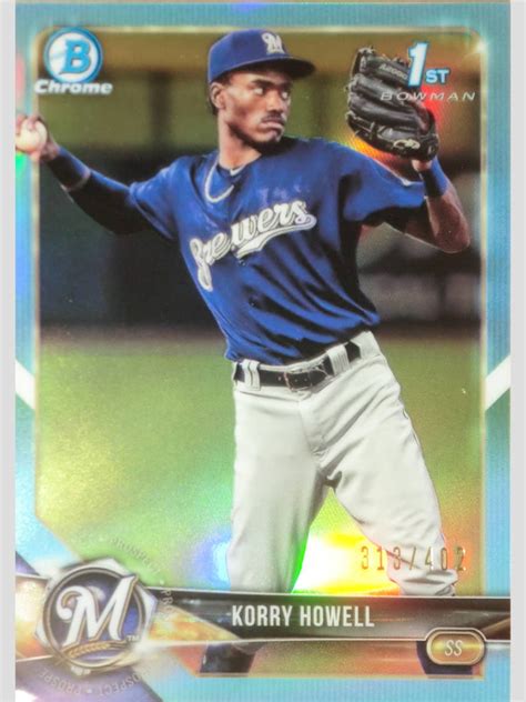 Korry Howell 2018 Bowman Draft Chrome Sky Blue Parallel 402 Bowman