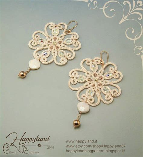 Рукоделие Фриволите Tatting Jewelry Tatting Lace Tatting Earrings