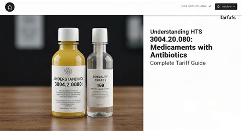 Understanding Hts Code 3004200080 Medicaments With Antibiotics