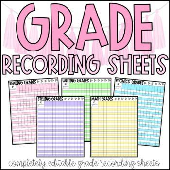 Recording Sheets Artofit