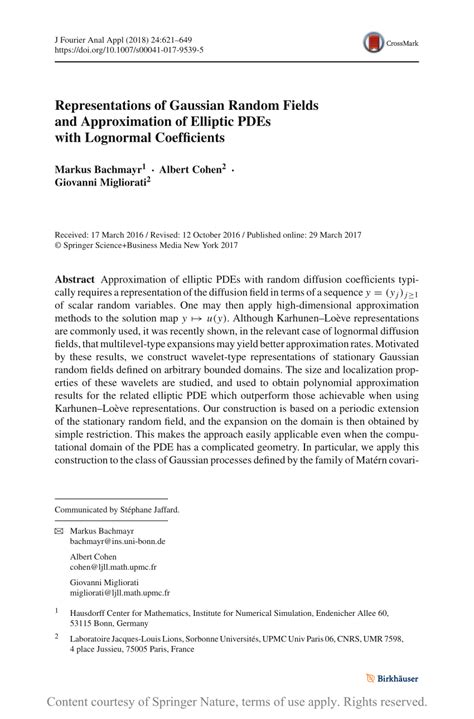 Representations Of Gaussian Random Fields And Approximation Of Elliptic Pdes With Lognormal