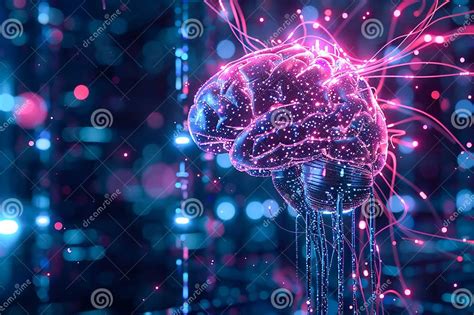 Digital Brain with Glowing Neural Connections, Representing Advanced Artificial Intelligence and ...