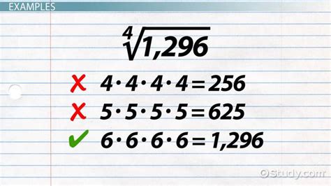 How To Find The Fourth Root Of A Number Lesson Study Com