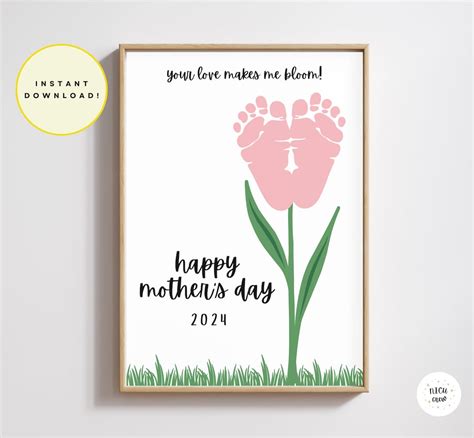 Nicu Mothers Day Craft Mothers Day Craft Nicu Footprint Craft