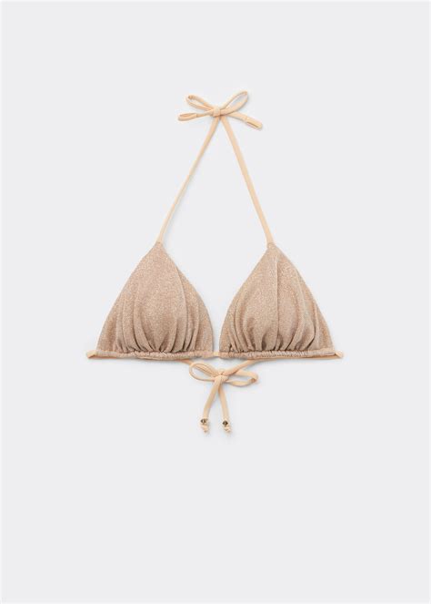 Triangle Bikini Top Golden Glitter Calzedonia