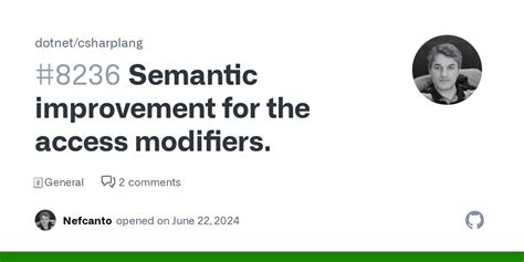 semantic improvement for the access modifiers · dotnet csharplang