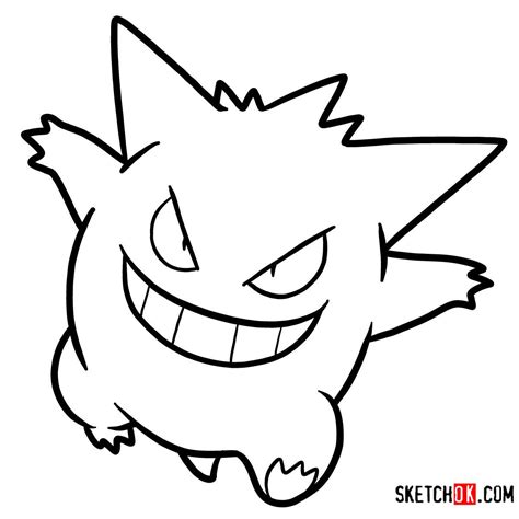 Learn How To Draw Gengar Step Into Shadows Pokemon Pokemon Drawings Easy Graffiti Drawings