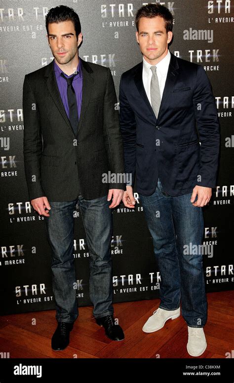 Zachary Quinto And Chris Pine Star Trek Photocall Held At The Park