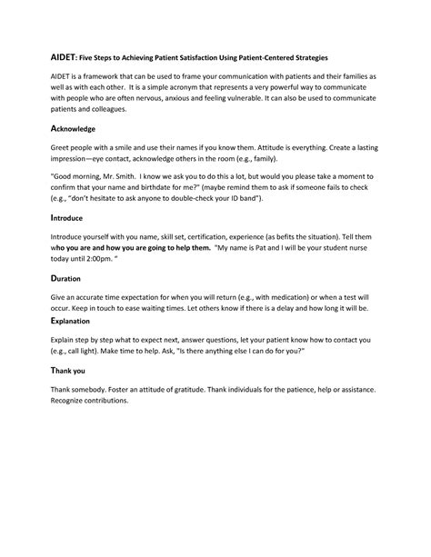 Aidet Communication Tool For Effective Communication Aidet Five