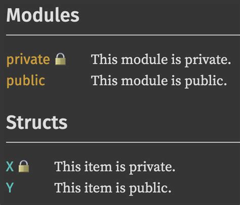 Rustdoc Currently Does Not Distinguish Between Public And Private Items · Issue 87785 · Rust