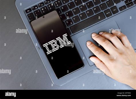 In This Photo Illustration The International Business Machines Corporation Ibm Logo Is