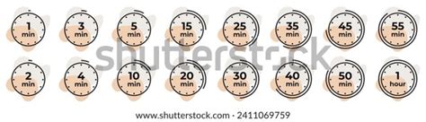 Timer Clock Stopwatch Isolated Set Icons Stock Vector Royalty Free Shutterstock