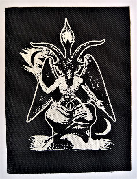 Baphomet Patch Demonic Pentagram Devil Demon Dragon Evil Goat Skull