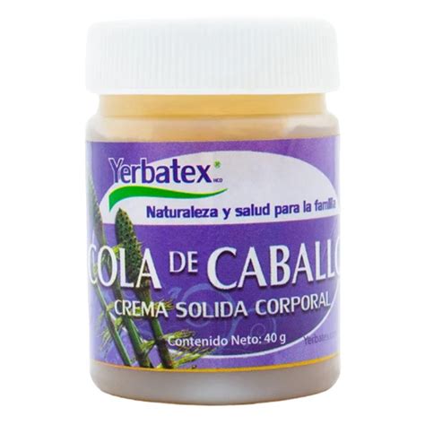 Pomada De Cola De Caballo Crema Sólida Corporal 40g Herbalmex