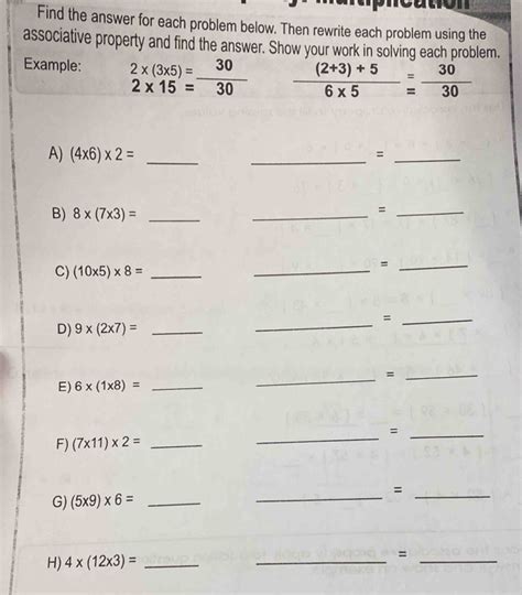 Solved Find The Answer For Each Problem Below Then Rewrite Each