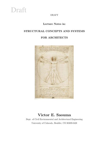 PDF Lecture Notes In STRUCTURAL CONCEPTS AND SYSTEMS FOR ARCHITECTS