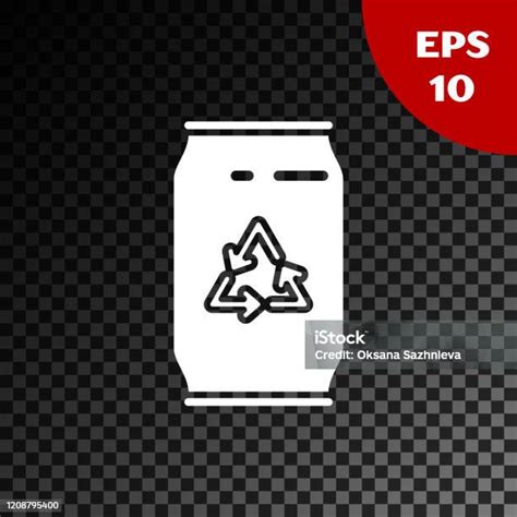 흰색 수 재활용 기호와 투명 한 어두운 배경에 격리 아이콘 수 있습니다 휴지통 아이콘수 있습니다 쓰레기통 기호입니다 바구니 기호를 재활용합니다 벡터 일러스트레이션 0명에