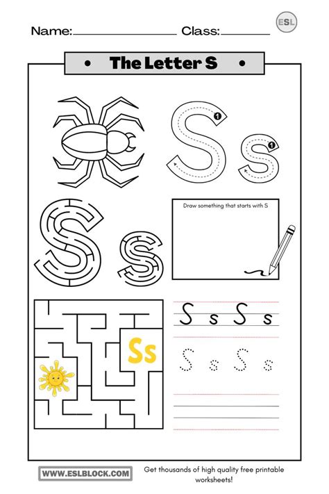 Letter S Tracing Worksheets Printable Word Searches