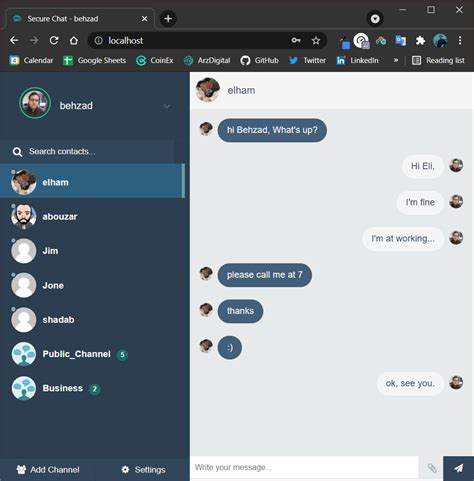 GitHub Bezzad SecureChat Node Js Based Client Side Asymmetric Encrypted Instant Chat Channel