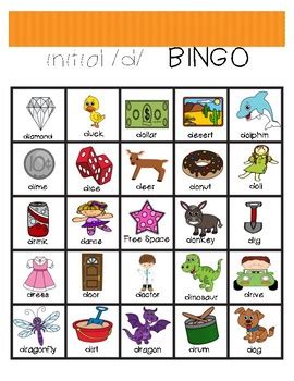 Letter D Bingo Initial Position Only By The Kinder Speech Teacher