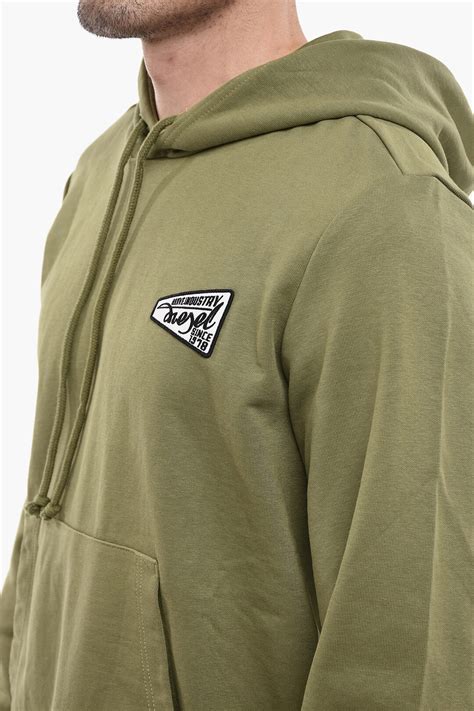 Diesel Solid Color S Ginn Hood K31 Hoodie With Contrasting Logo Men Diesel Solid Color S Ginn Hood K31 Hoodie With Contrasting Logo Men