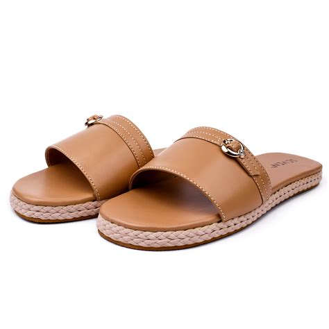 Caramel Platform Slides Sevens
