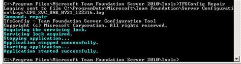 TFS Can T Start Collection Stack Overflow