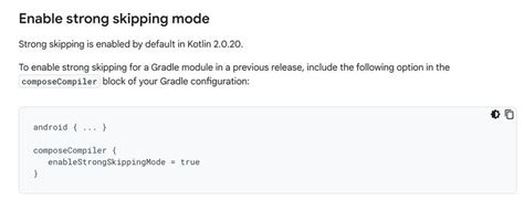 Ramadan Sayed On Linkedin Kotlin Composecompiler Gradle Androiddevelopment Strongskippingmode