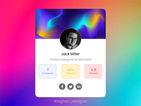 Daily UI User Profile Design By Raghav Kumar On Dribbble