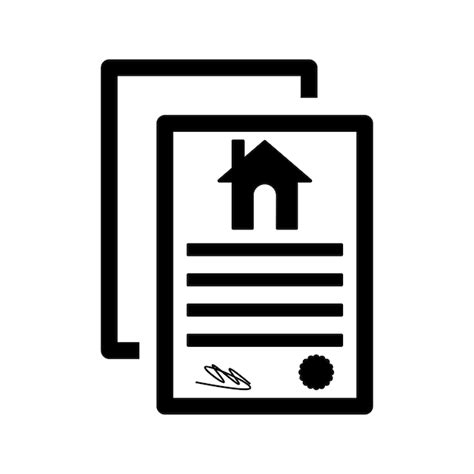 Premium Vector Real State Property Document Icon