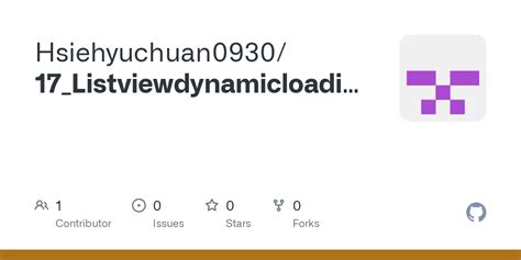 GitHub Hsiehyuchuan Listviewdynamicloading