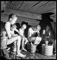 Sauna Men And Boys In Sauna — Calisphere