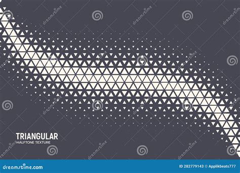 Triangular Particles Halftone Geometric Curved Oscillation Wave Abstract Background Stock