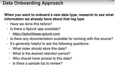 Data Onboarding Splunk