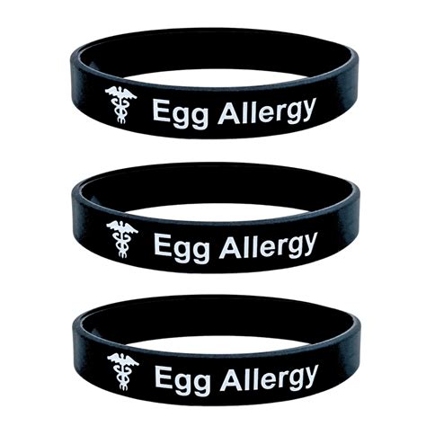 Egg Allergy Wristband Black White Butler And Grace Ltd