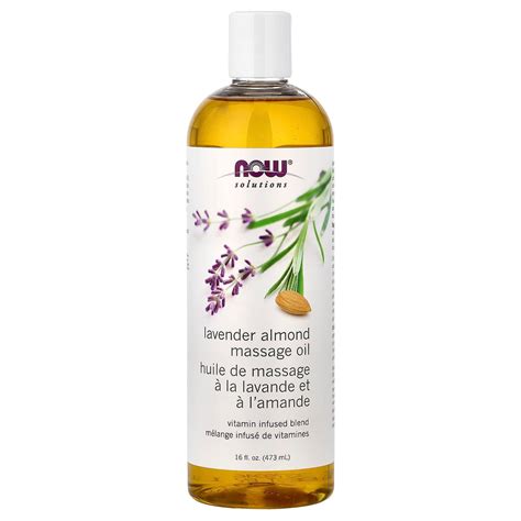 Now Foods Solutions Lavender Almond Massage Oil 16 Fl Oz 473 Ml