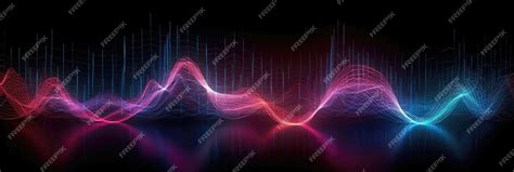 Premium Ai Image Red Purple Blue A Digital Representation Of Sound