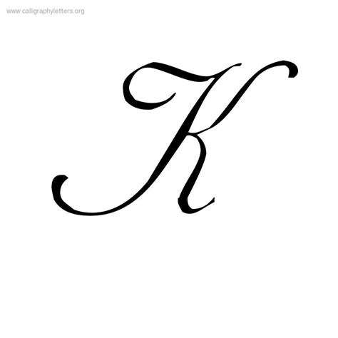 Cursive Alphabet K