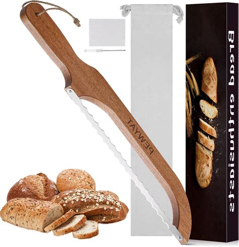 Wizandquirkz Bread Bow Knife With Cover And Wood Sourdough