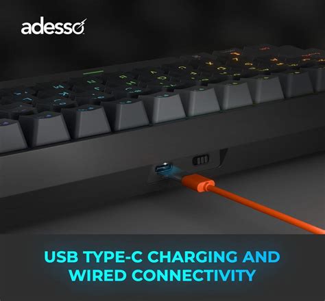 Adesso Easytouch 1000 Keyboard Wired Wireless Connectivity
